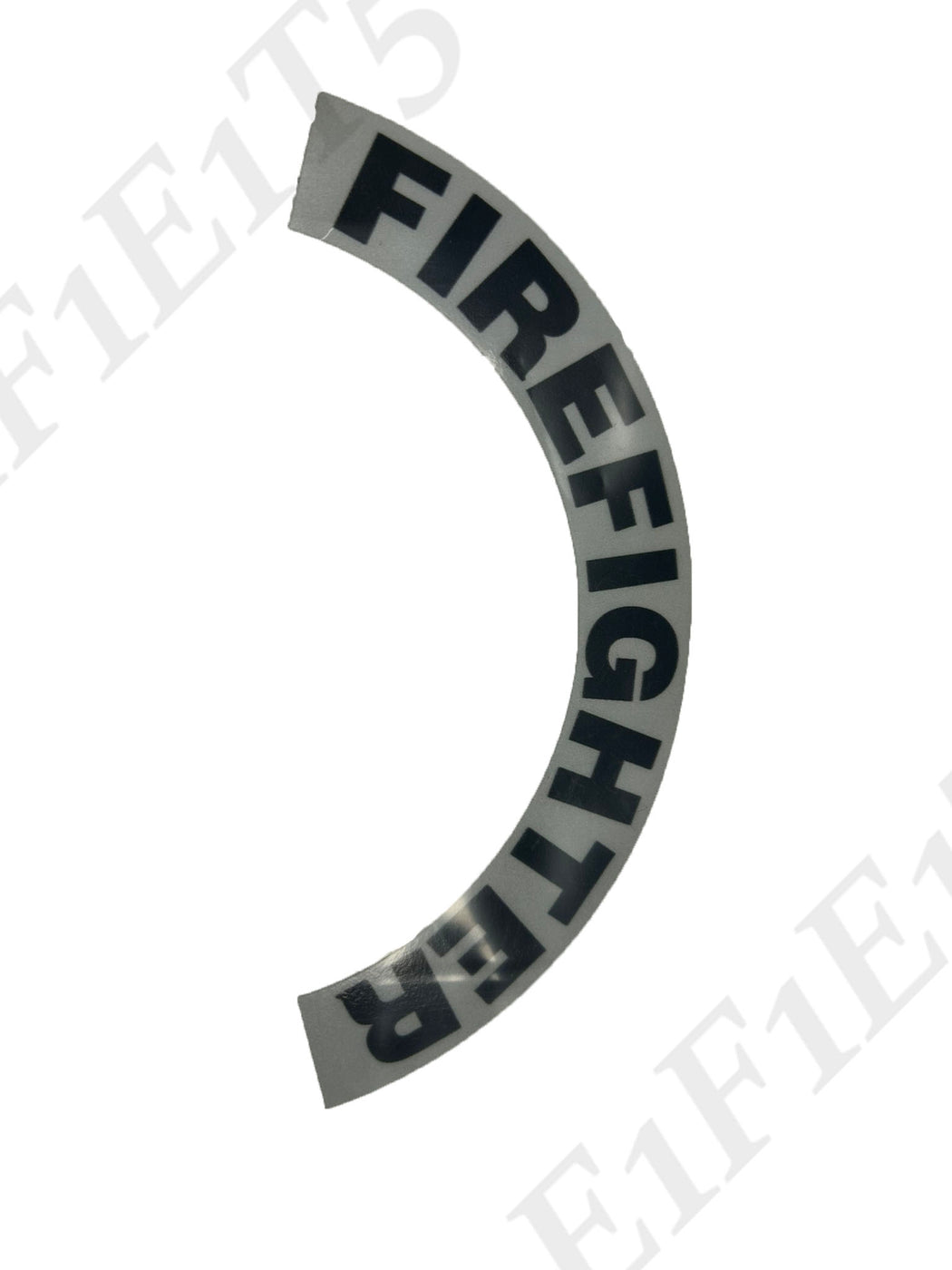 Crescent Firefighter Helmet Black on White Reflective Decal — Emergency ...