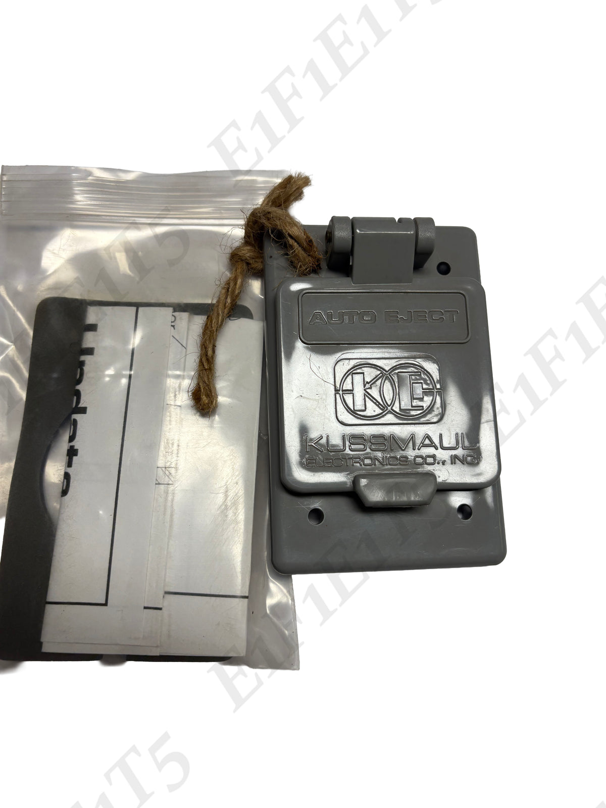 Grey Receptacle Cover — Emergency Fire Equipment
