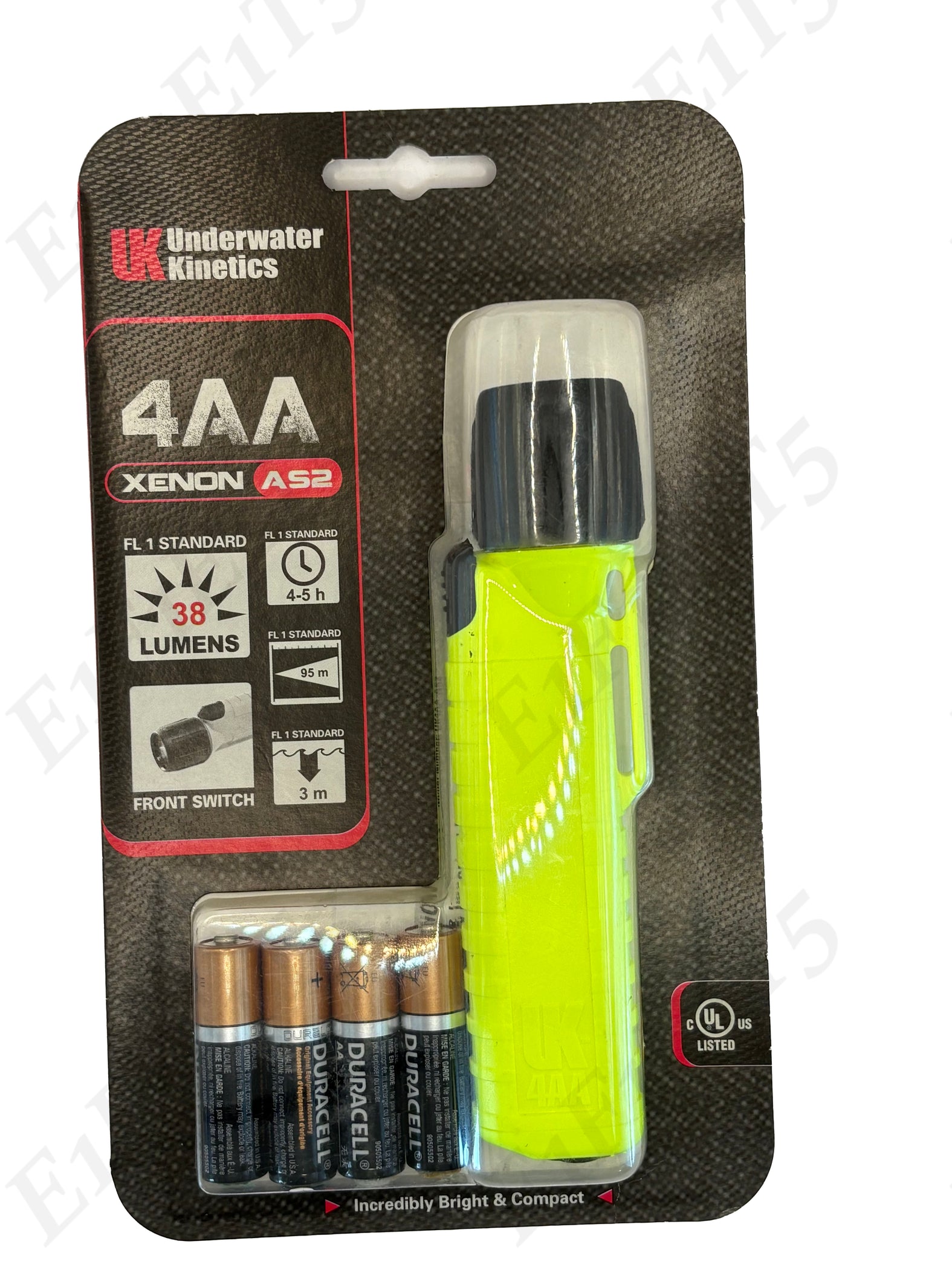 Waterproof Xenon Yellow Flashlight — Emergency Fire Equipment