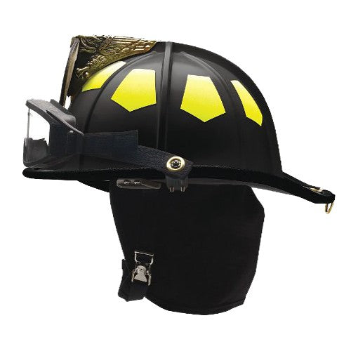 Bullard Traditional Fire Helmet with TrakLite Brass Eagle and Goggles ...