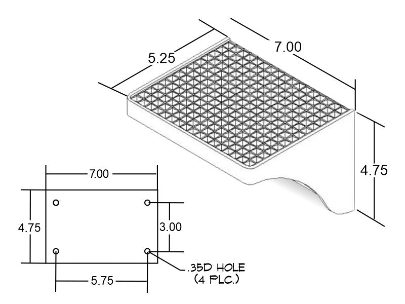 Cast Products SP2002 Surface Mount Step — Emergency Fire Equipment