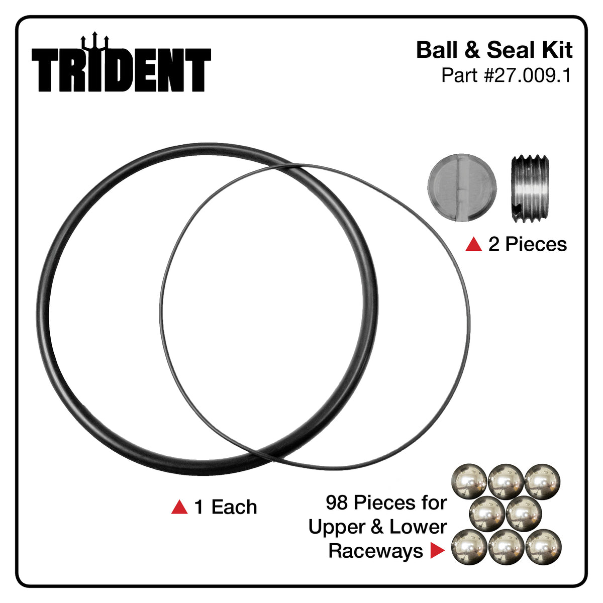 Trident Ball and Seal Kit with O-Rings/Balls/Set Screws 27.009.1 ...